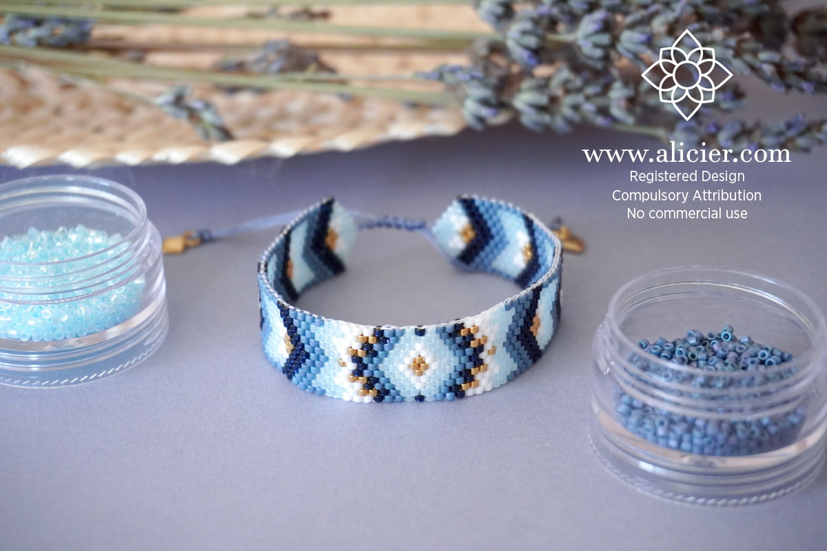 Bracelet Miyuki sans fermoir avec noeud coulissant - Alicier